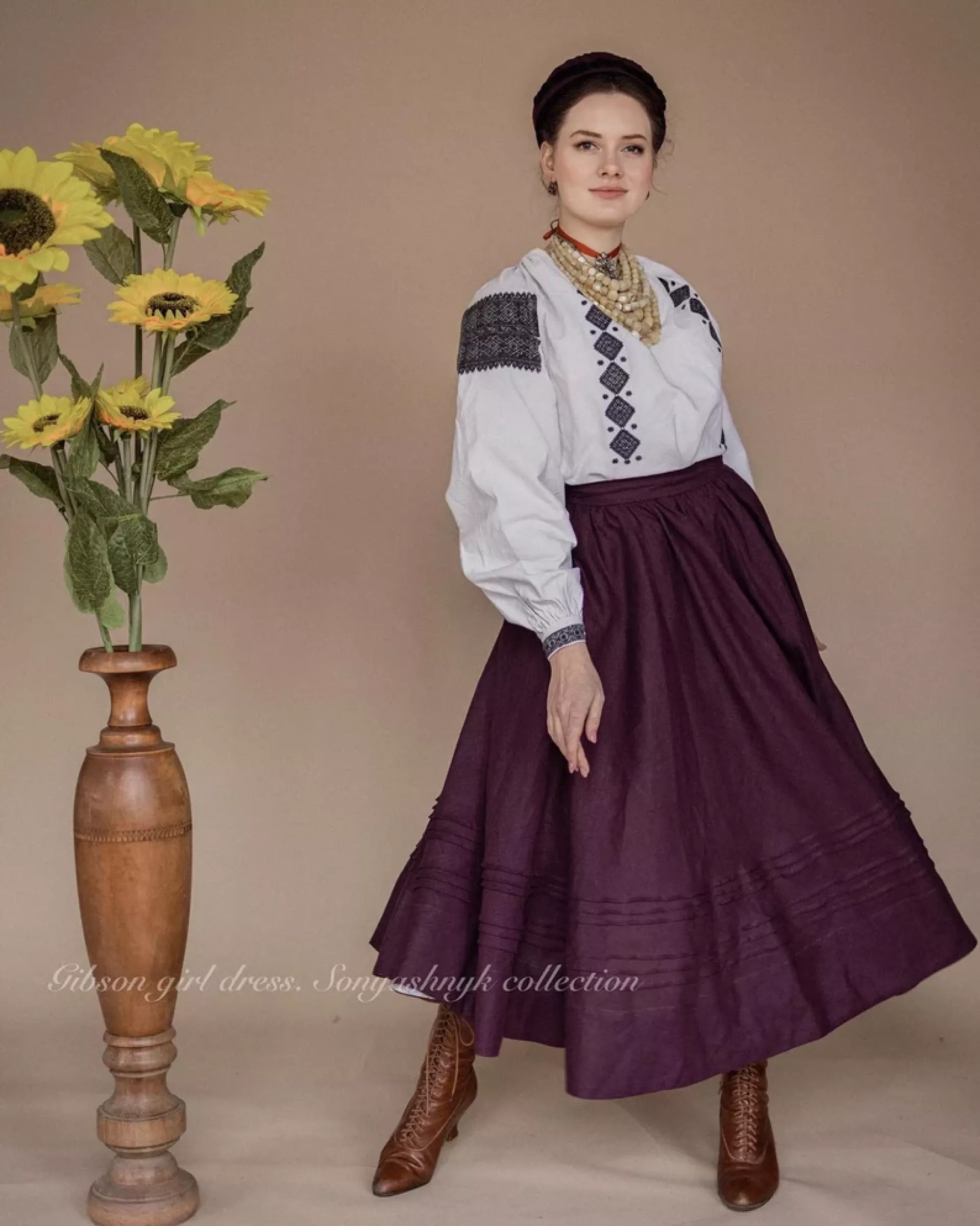 Buy Skirt "Lyudmyla" in Ukrainian traditional vintage folk style | Find ...